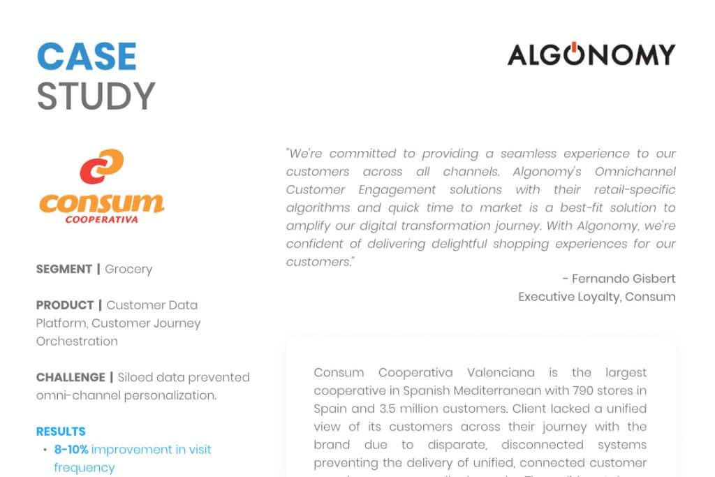 Consum Case Study - Algonomy